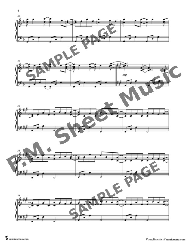 Every Breath You Take (Intermediate Piano) By Sting, The Police - F.M. Sheet Music - Pop ...
